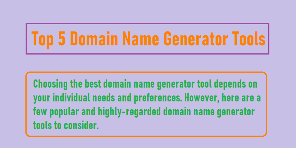 5 Best Domain Name Generator Tool - Md Moazzem Hossain (Mahi)